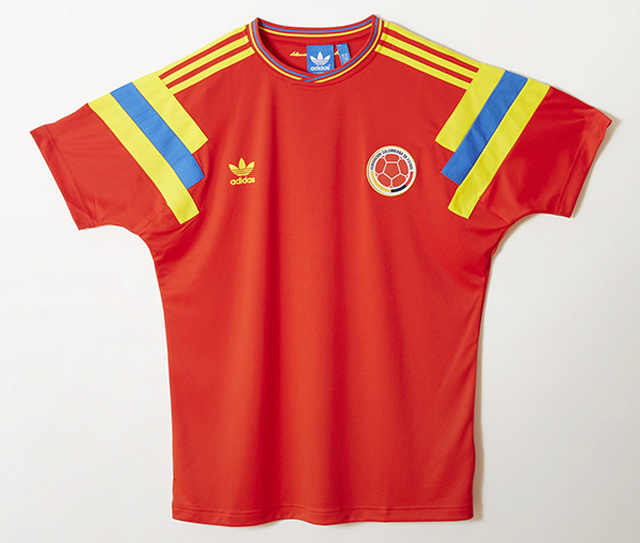 Camisa retrô da Colômbia Copa de 90 Adidas Originals » Mantos do Futebol