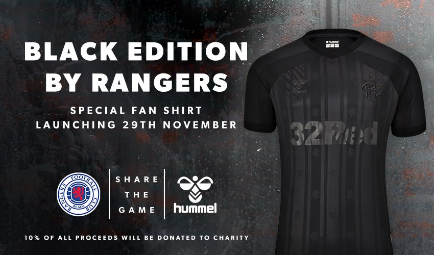 Camisa "Black Edition" do Rangers FC 2019-2020 Hummel » MDF