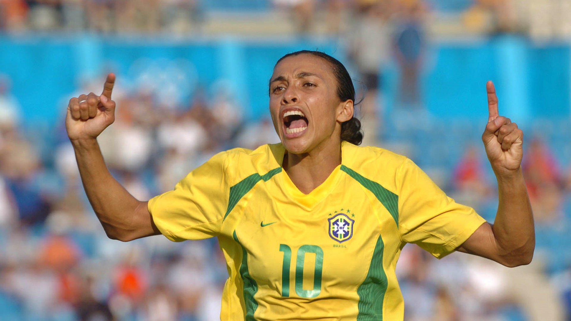 Primeira camisa 10 de Marta na Seleção Brasileira » Mantos do Futebol